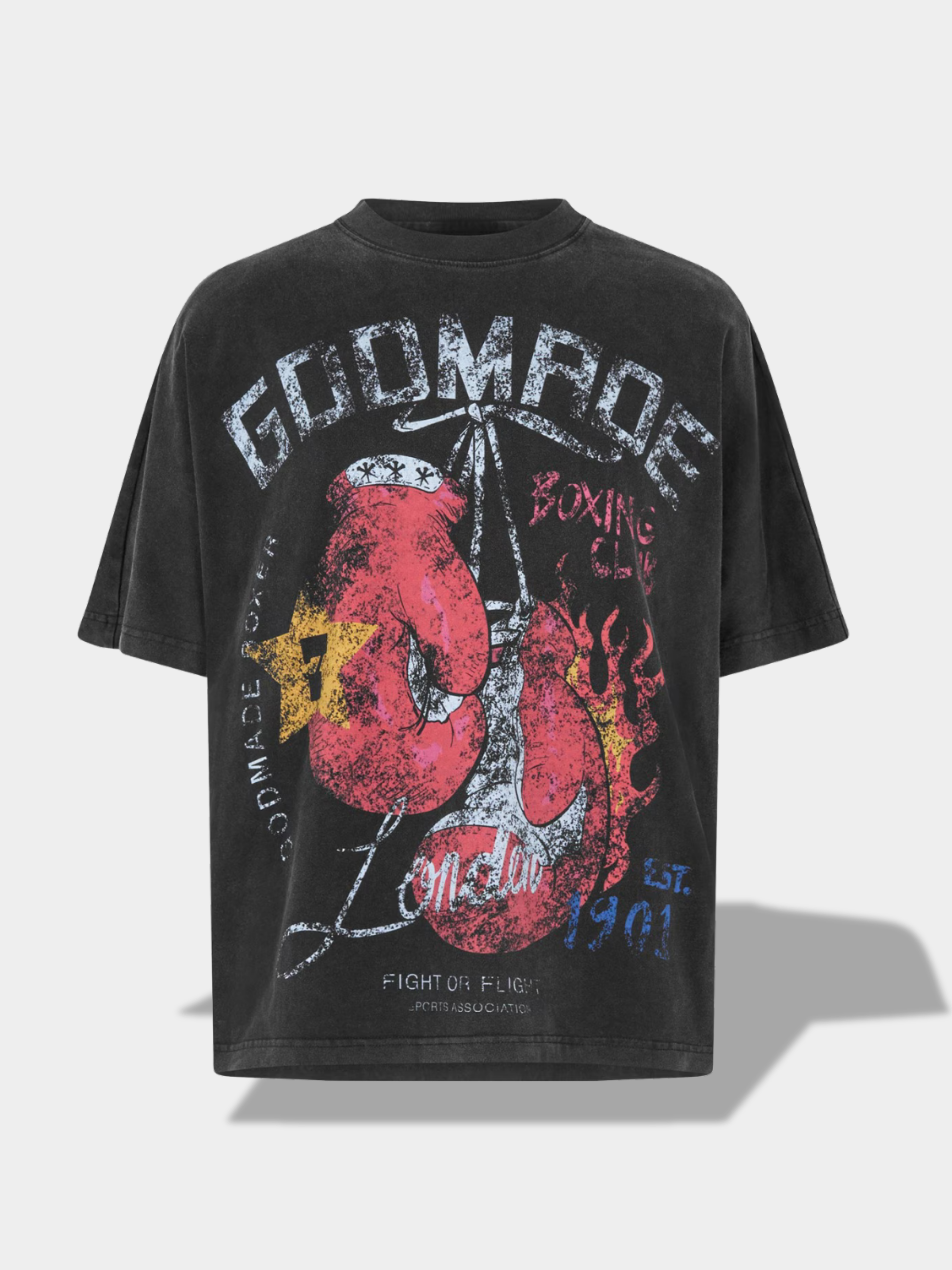 גוד מייד טי שירט צבע שחור BOXING CLUB TEE – THE BLOCK